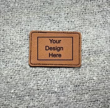 Custom Laser Engraved Faux Leather Patches, Personalized Leather ...