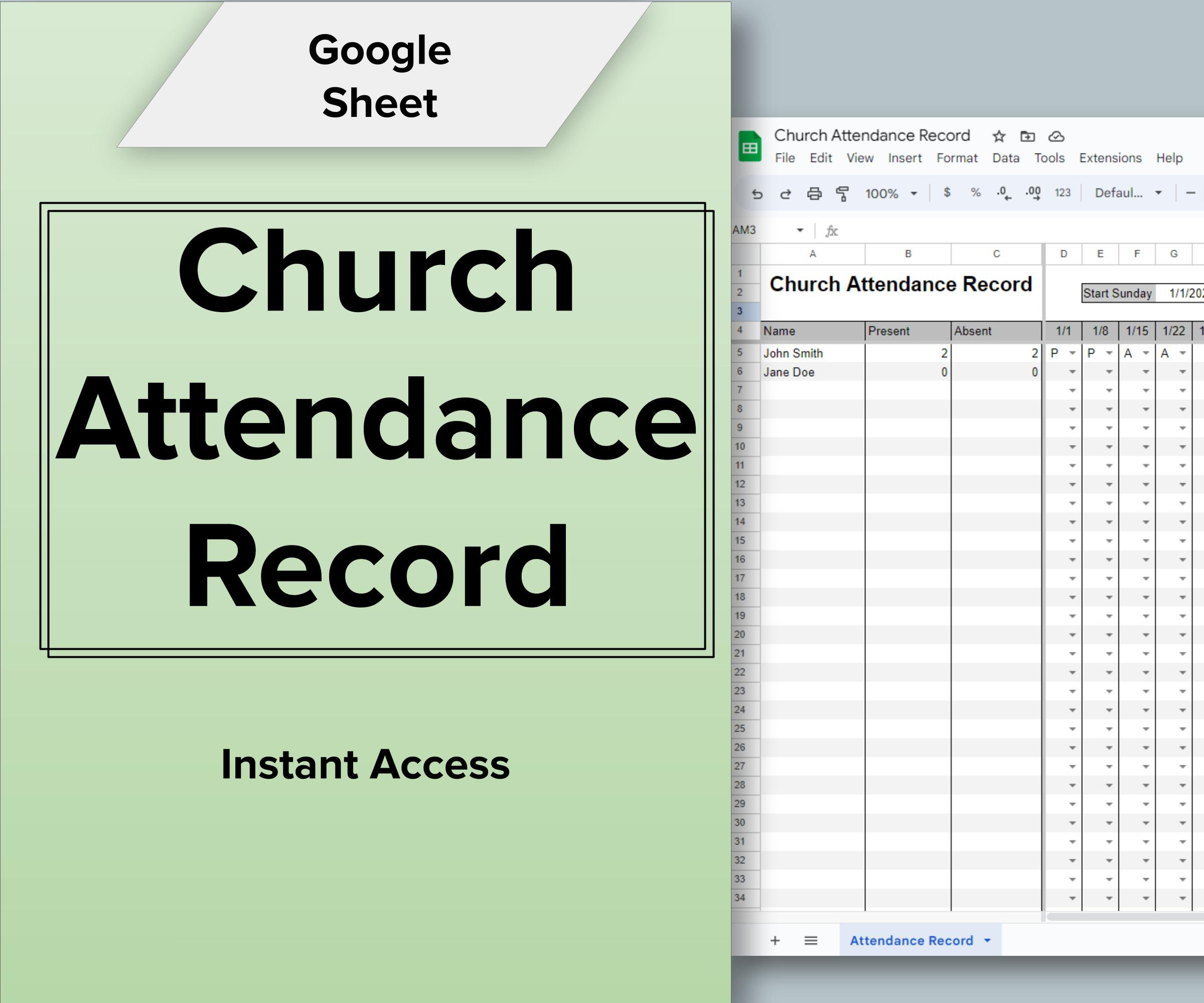 Church Attendance Tracker Google Sheet Employee Attendance Tracker ... Church Attendance Tracker Google Sheet Employee Attendance Tracker ...