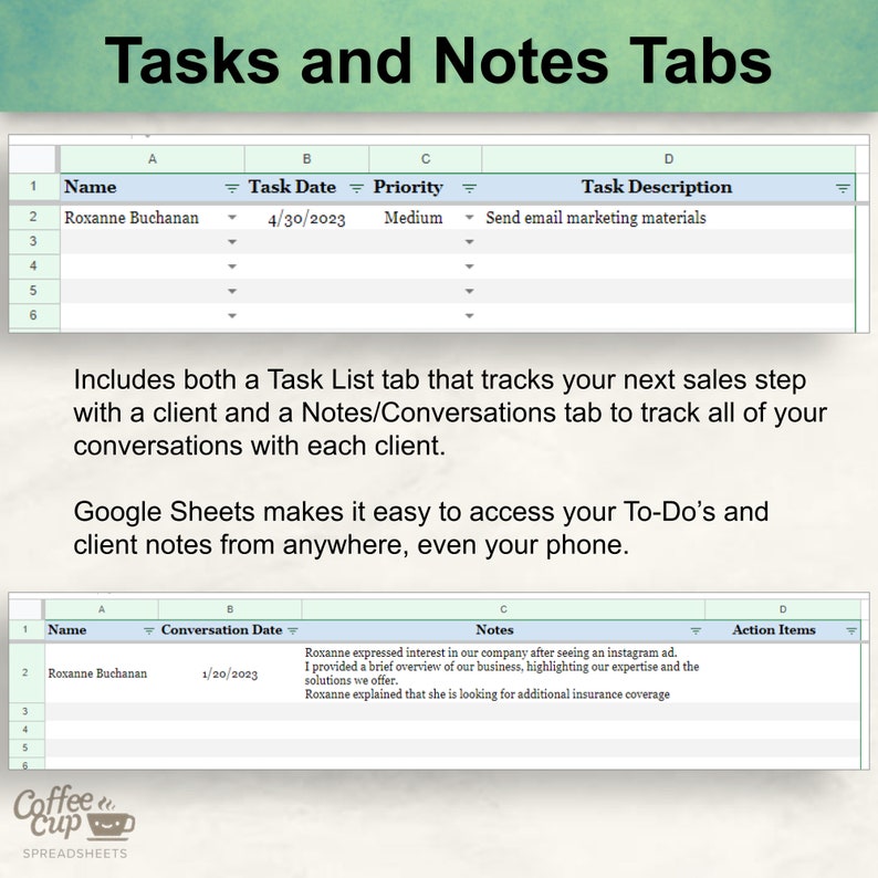 Client Tracker: Excel & Google Sheets CRM Template - Etsy