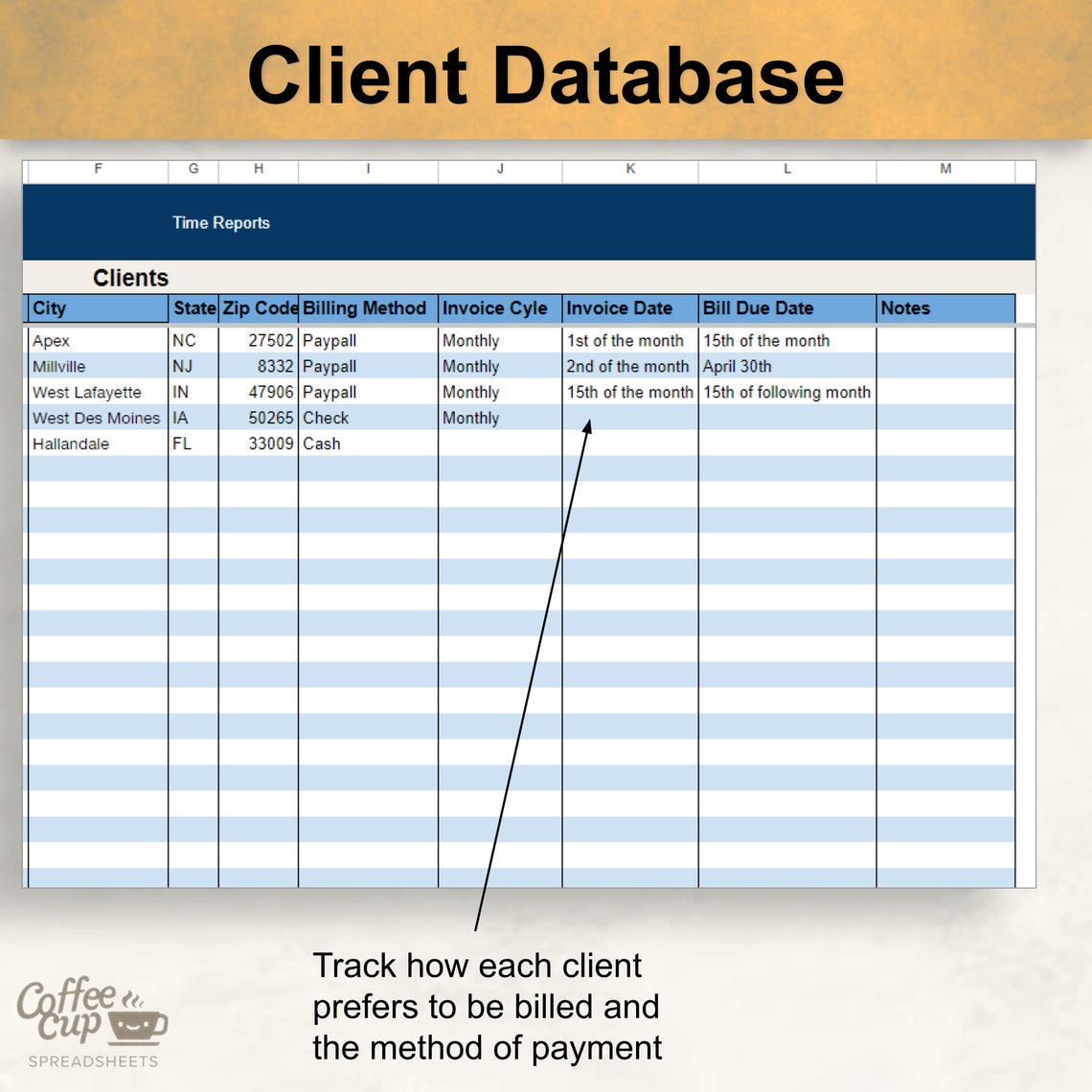 Billable Hours Project Tracker Template With Invoices: Google Sheet ...