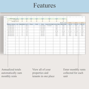 Rent Collection Tracker Template: Excel & Google Sheets - Etsy
