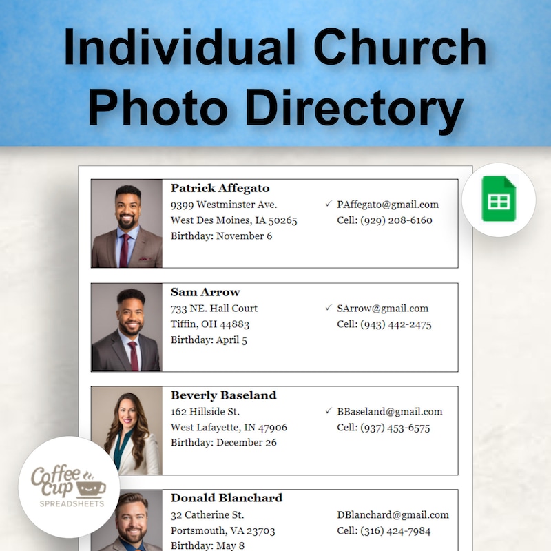 Membership Directory Template - Etsy