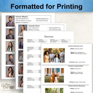 Church Directory and Attendance Tracker Resource Bundle Google Sheet ...