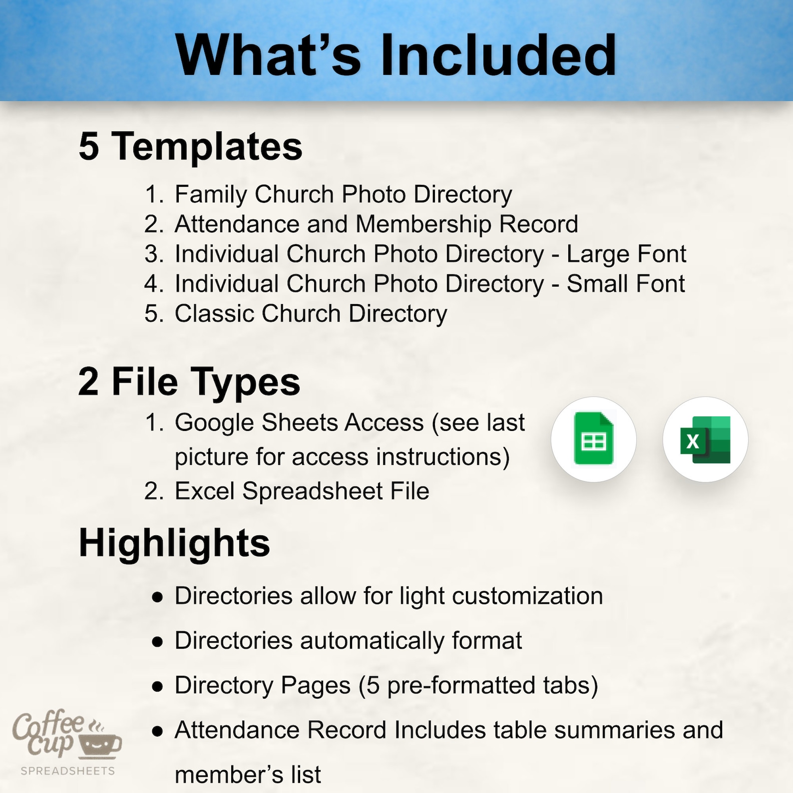Church Directory and Attendance Tracker Resource Bundle Google Sheet ...