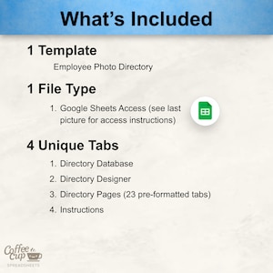 Customizable Employee Photo Directory Template - Google Sheets Digital ...