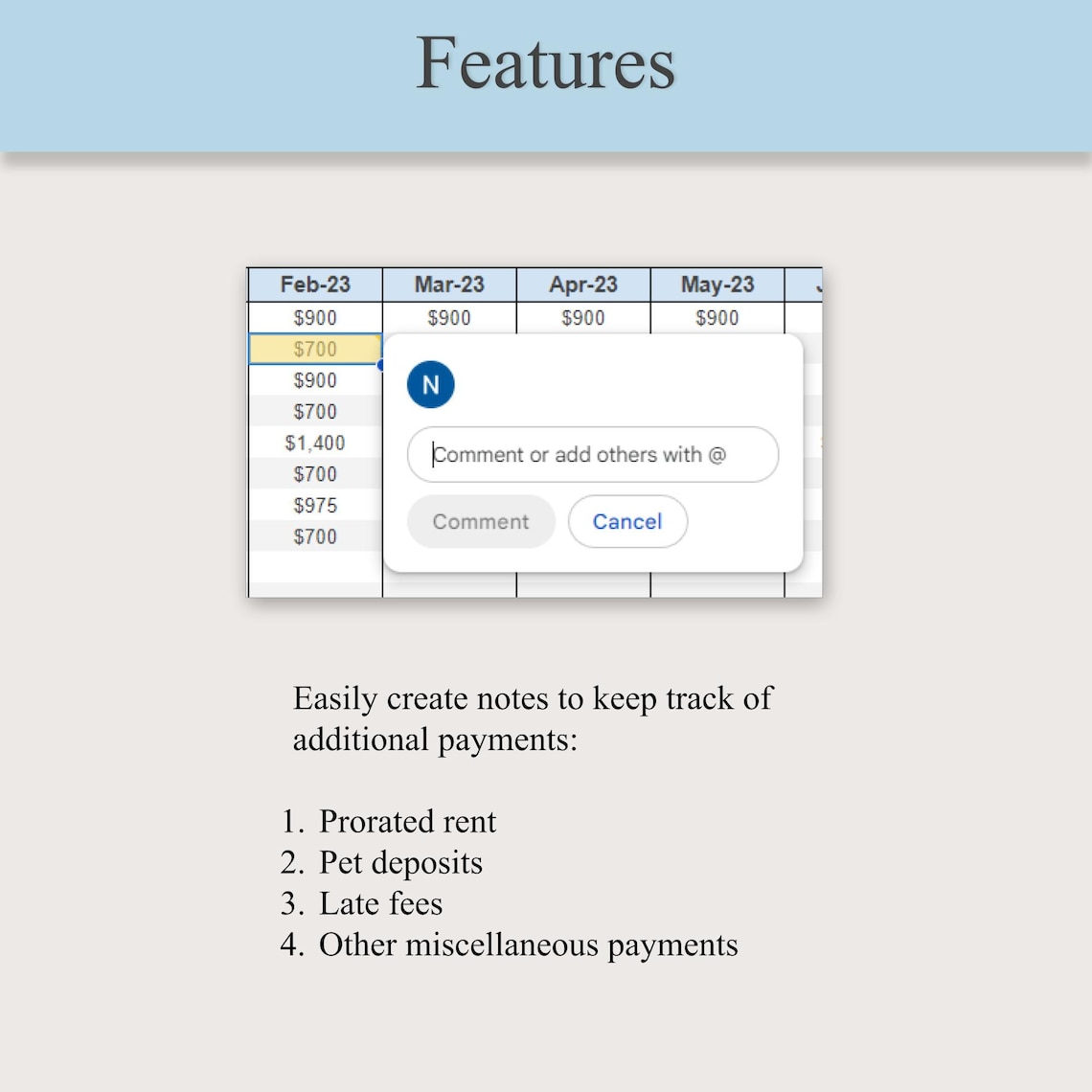 Rent Collection Tracker Template: Excel & Google Sheets - Etsy