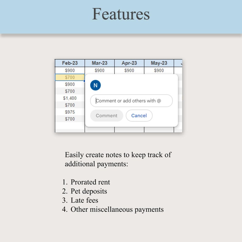 Rent Collection Tracker Template: Excel & Google Sheets - Etsy
