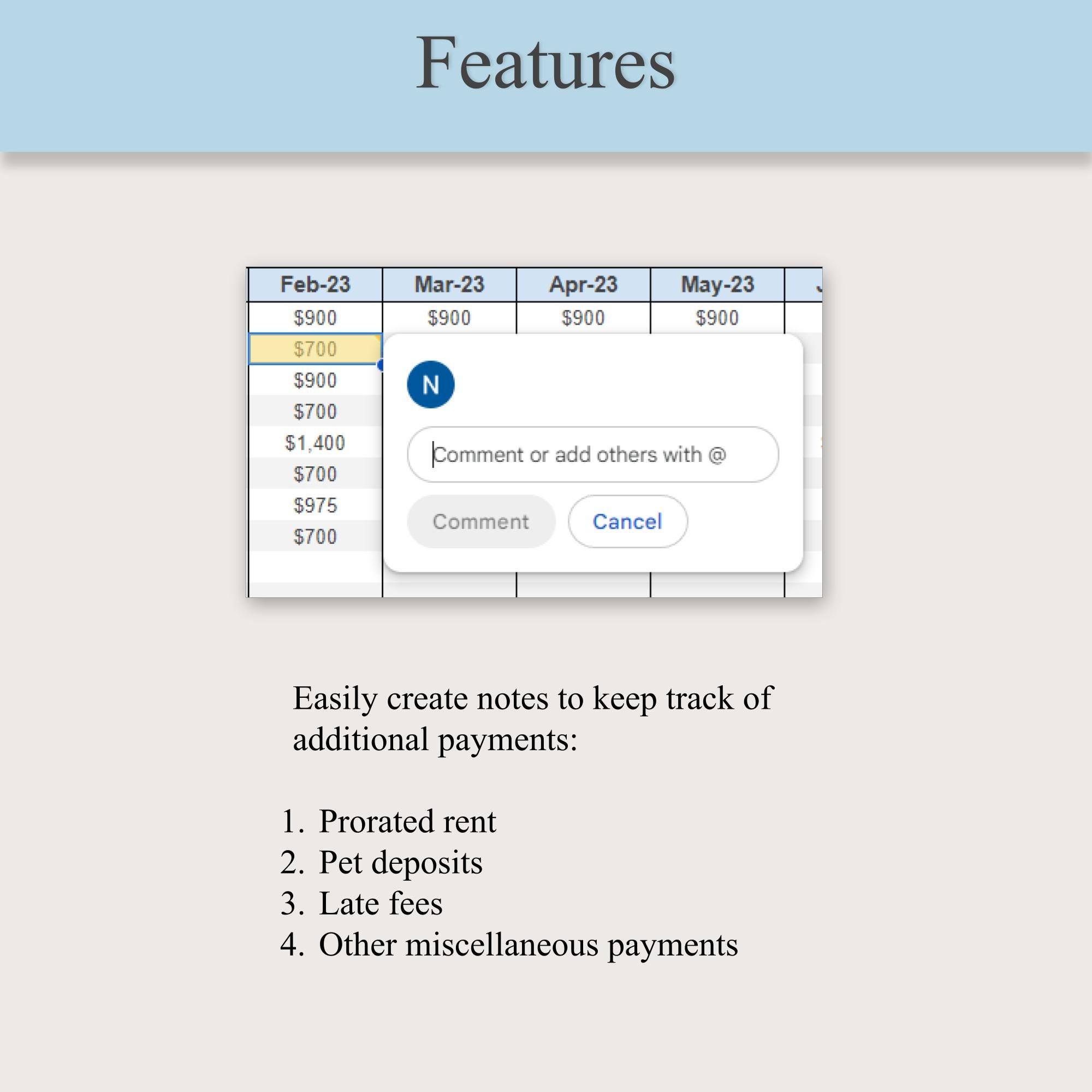 Rent Collection Tracker Template: Excel & Google Sheets - Etsy