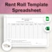 Printable Rent Roll and Rental Tenant Tracker Template: Excel & Google ...