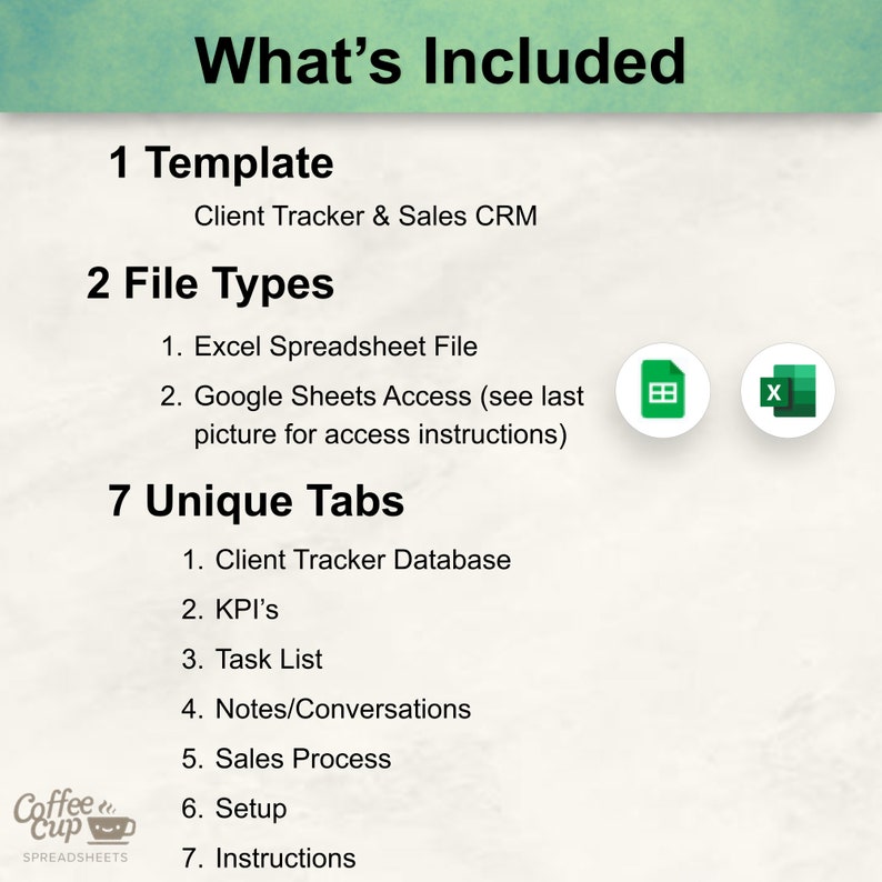 Client Tracker: Excel & Google Sheets CRM Template - Etsy