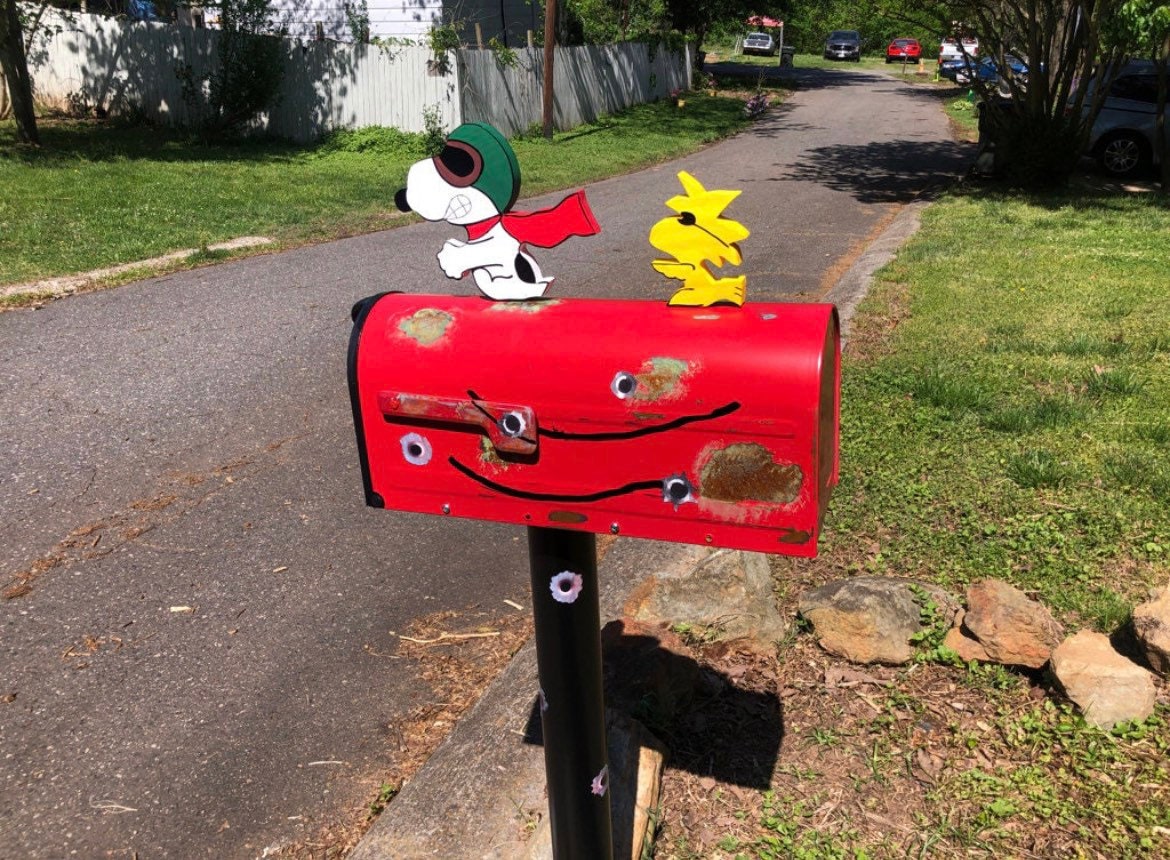 Patina Snoopy Red Baron LARGE Mailbox (made as the Oders Come In) - Etsy