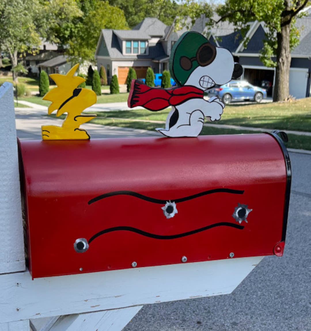 Snoopy Mailbox Red Baron & Woodstock ( Made as the Orders Come in ) - Etsy