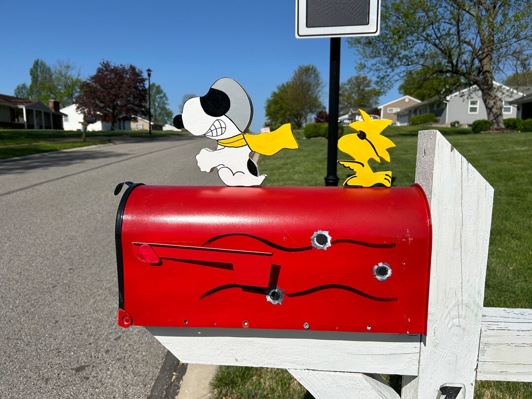 Snoopy Mailbox Red Baron & Woodstock Medium Box - Etsy Australia