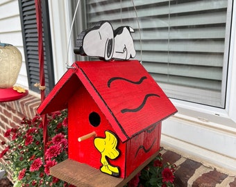 Snoopy With Woodstock Custom Bird Feeder by BFG. Great Add to Your ...