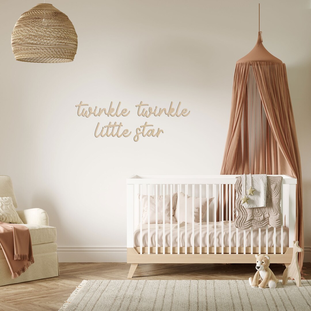 Twinkle Twinkle Little Star | Wooden Wall Scripts | Kids Room Decor ...