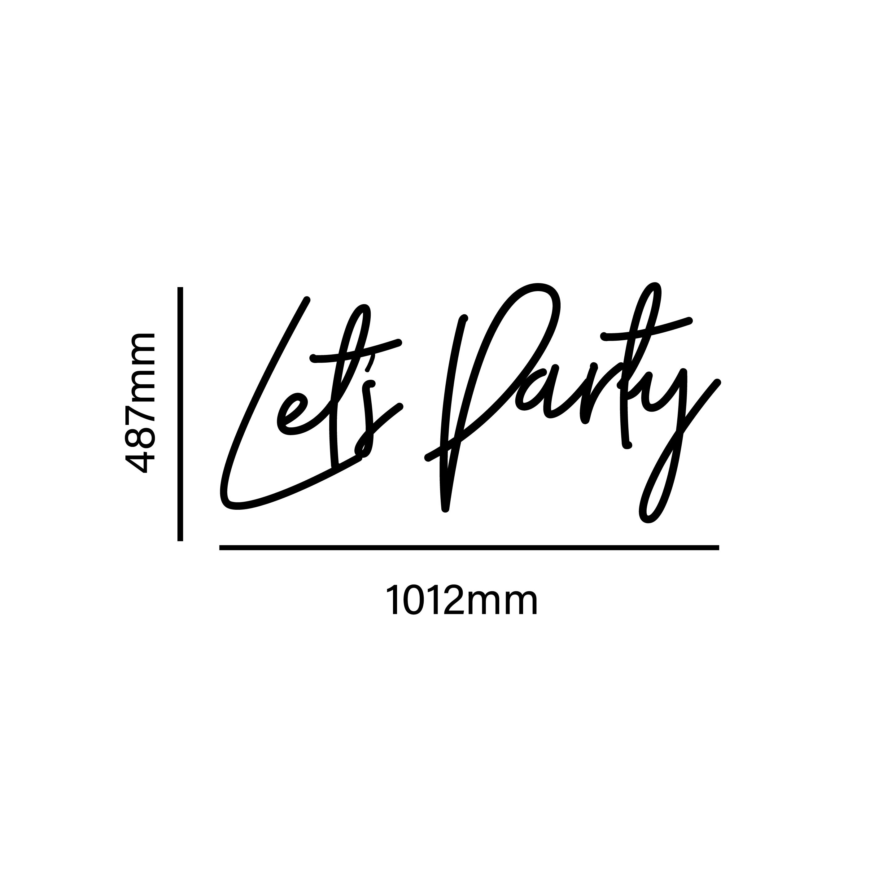 Lets Party White Party Signage | Event Signs for Back Drop Flower Wall ...