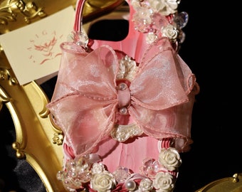 Princess Style Pink Bow Decoden Phone Case for All Brand - Etsy