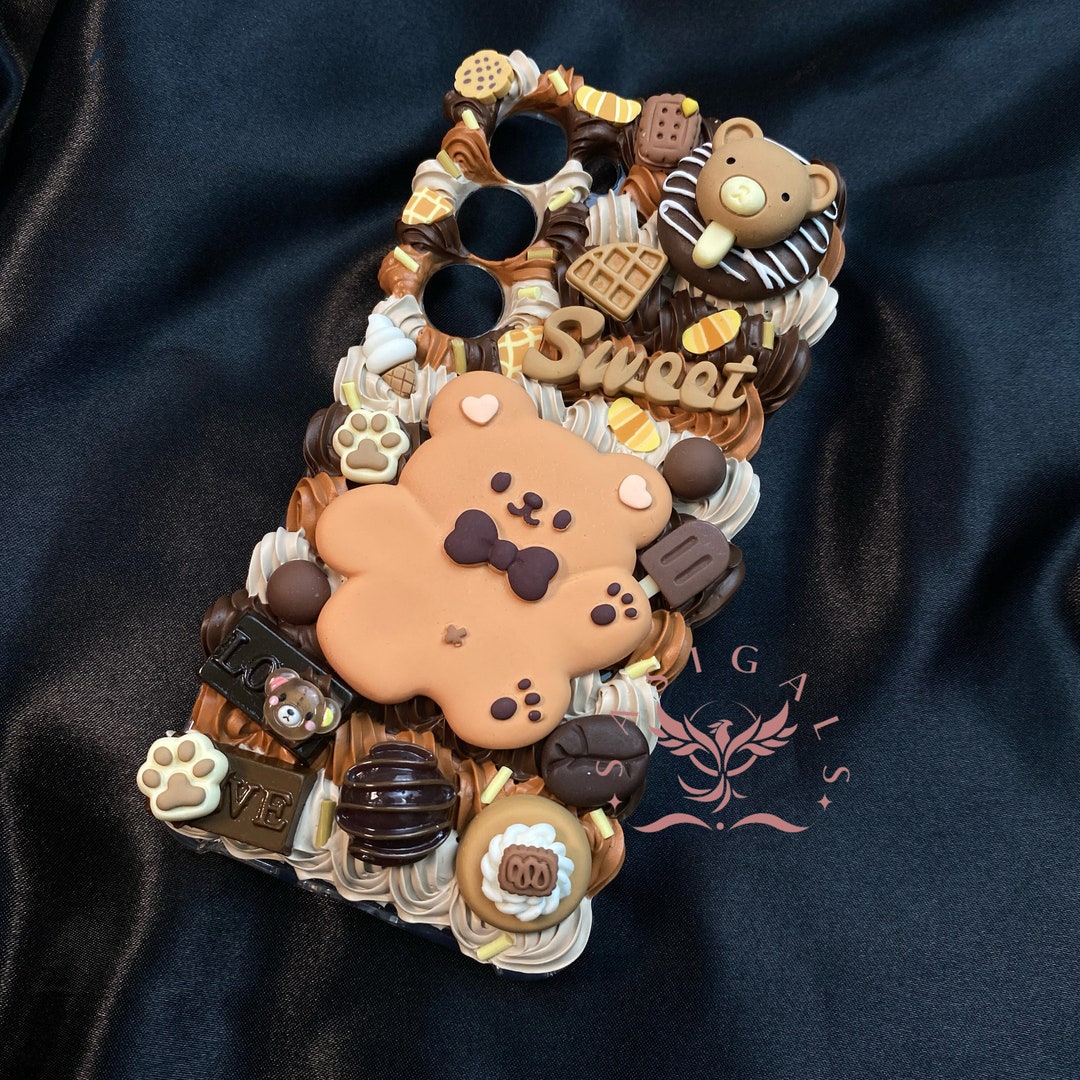 Cute Sweet Bear Biscuits Decoden Phone Case - Etsy
