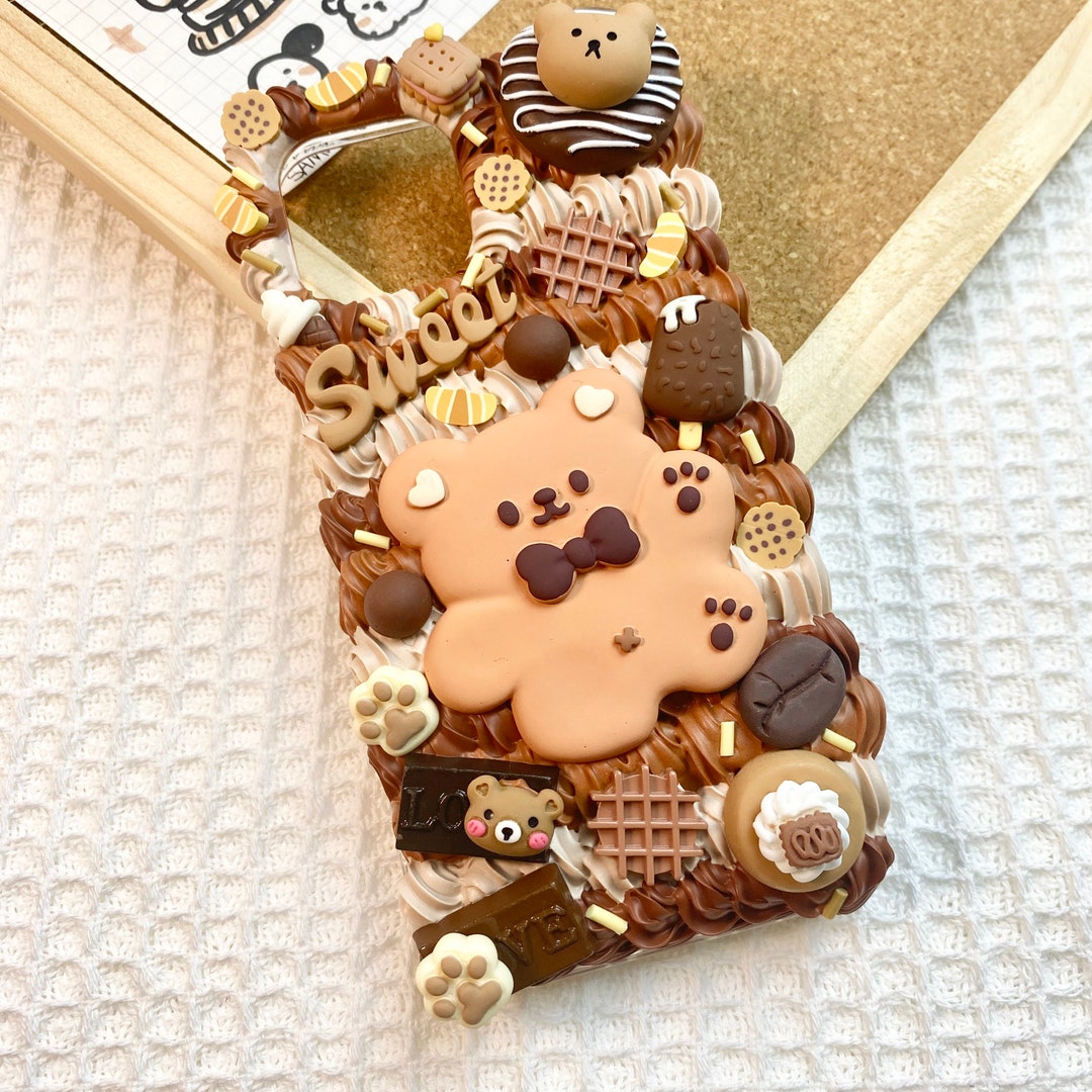 Cute Sweet Bear Biscuits Decoden Phone Case - Etsy