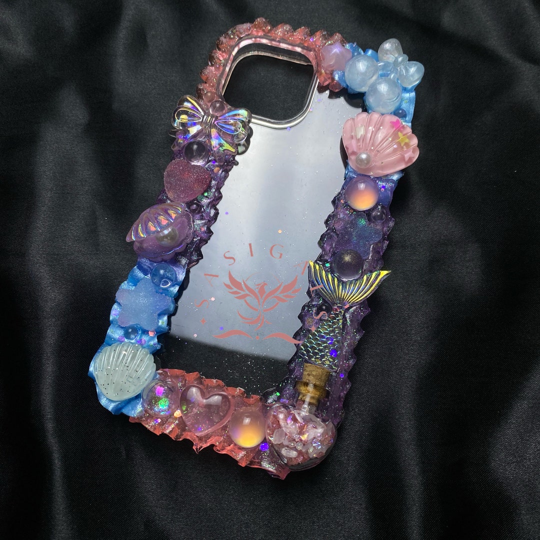 Pink Blue Ocean Mermaid Vibe Decoden Phone Case for All Brand - Etsy