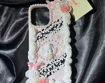 Clear Baroque Style Decoden Resin Phone Case for All Brand, Resin Angel ...