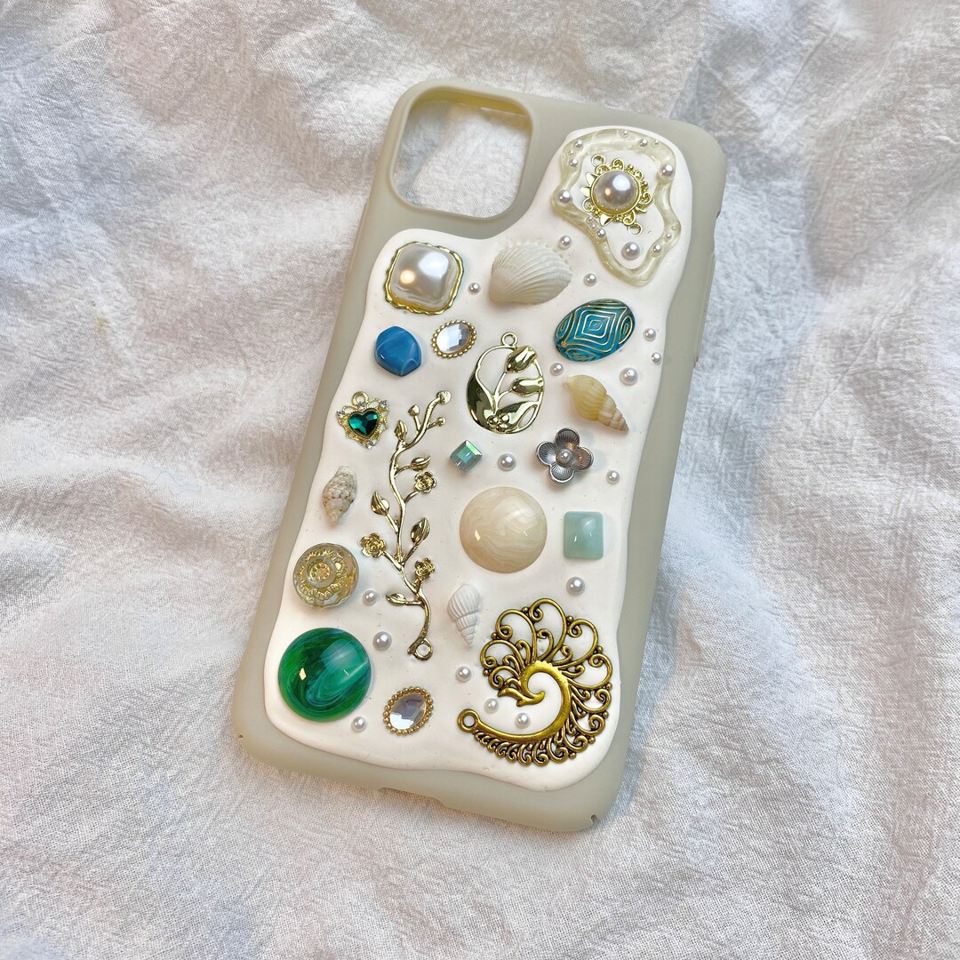 European Style Mosaic Trinket Decor Decoden Phone Case - Etsy