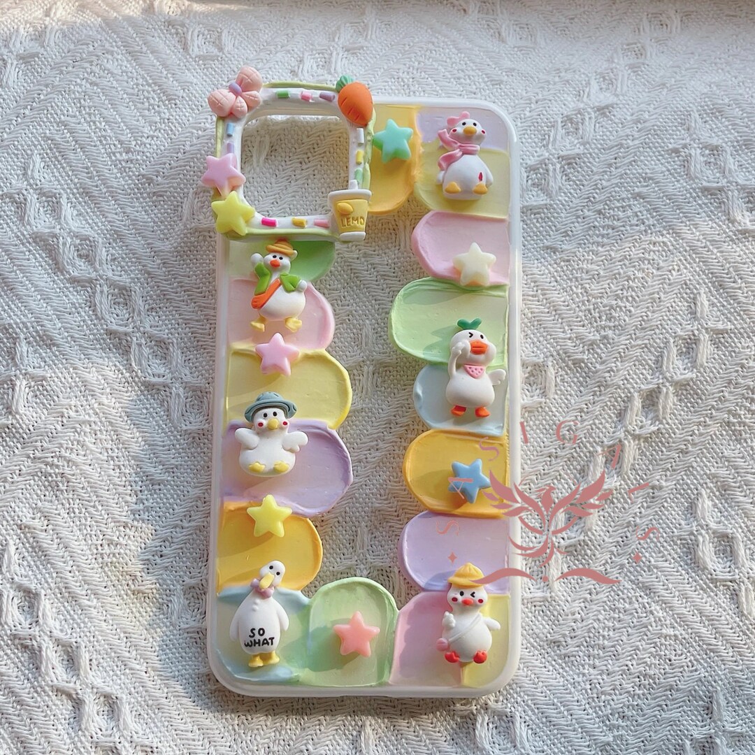 Kawaii Cool "so What" Ducks Decoden Phone Case - Etsy