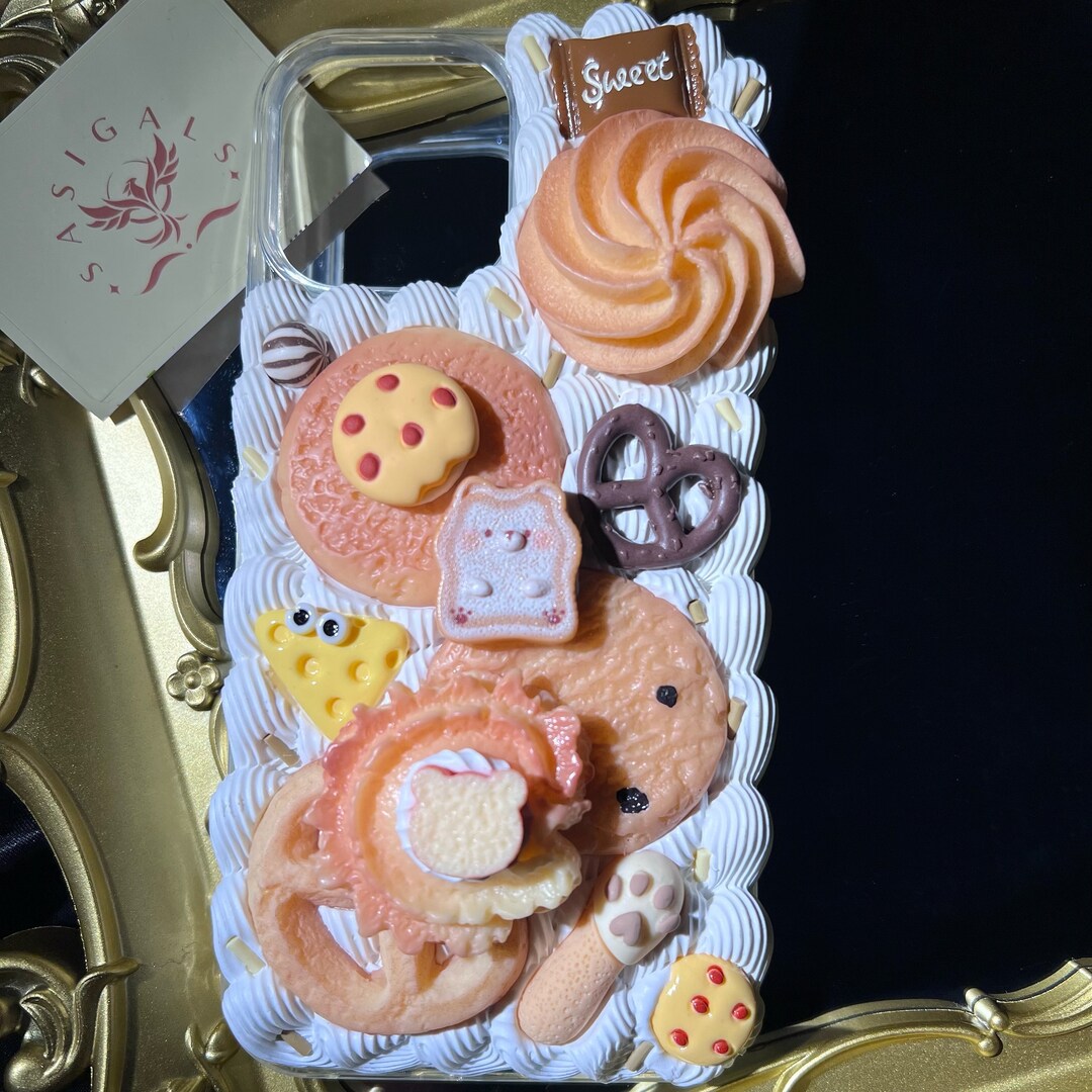Cute Cheese Cookies Decoden Phone Case for All Brand - Etsy