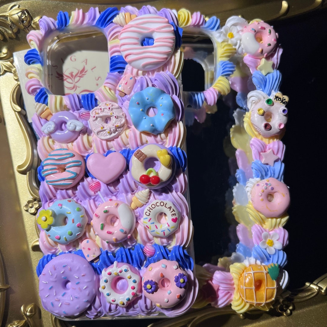 Cute Donut Decoden Phone Case for All Brand - Etsy