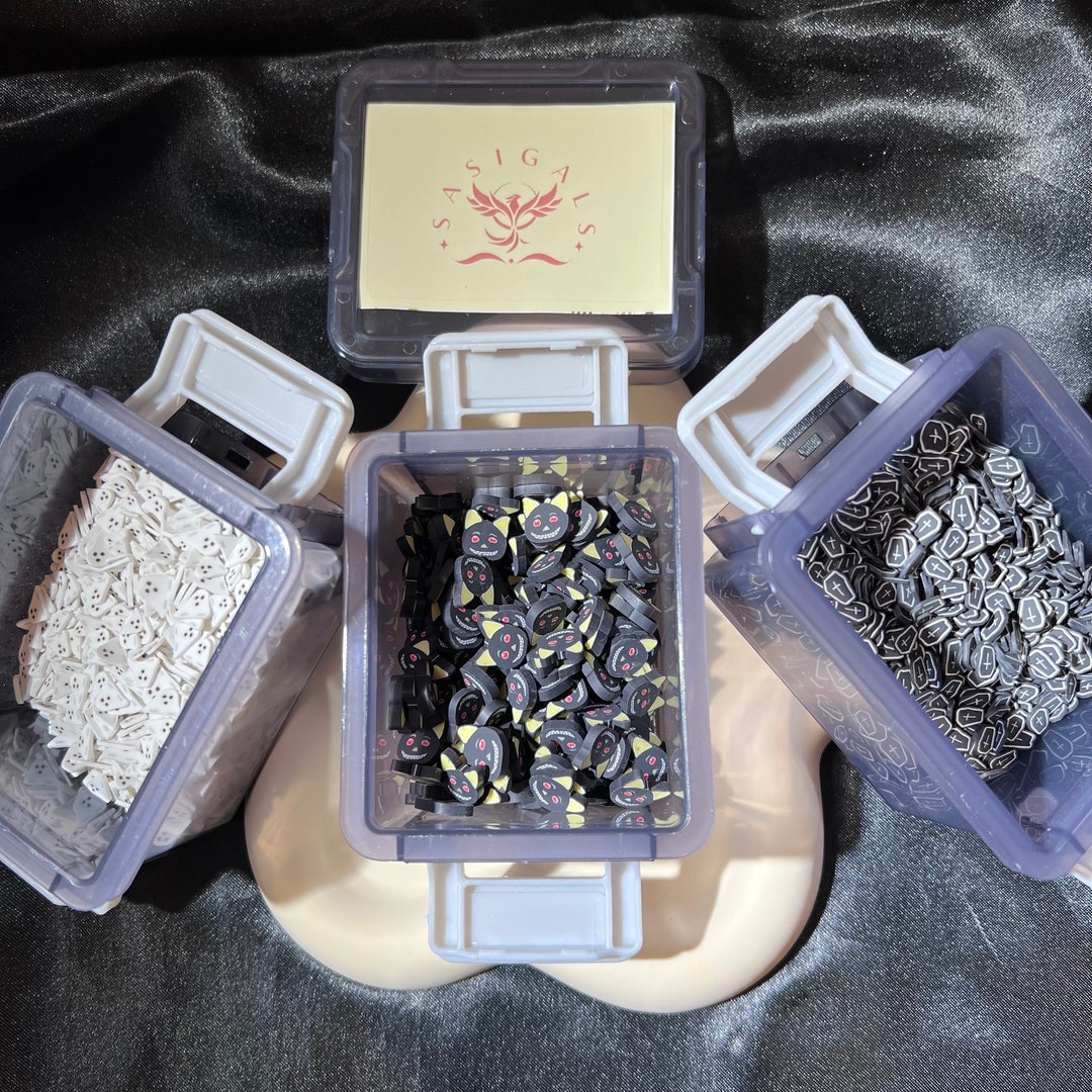 SASIGALS Three-layer Goth Bone Bone Cat Polymer Clay Confetti Box - Etsy