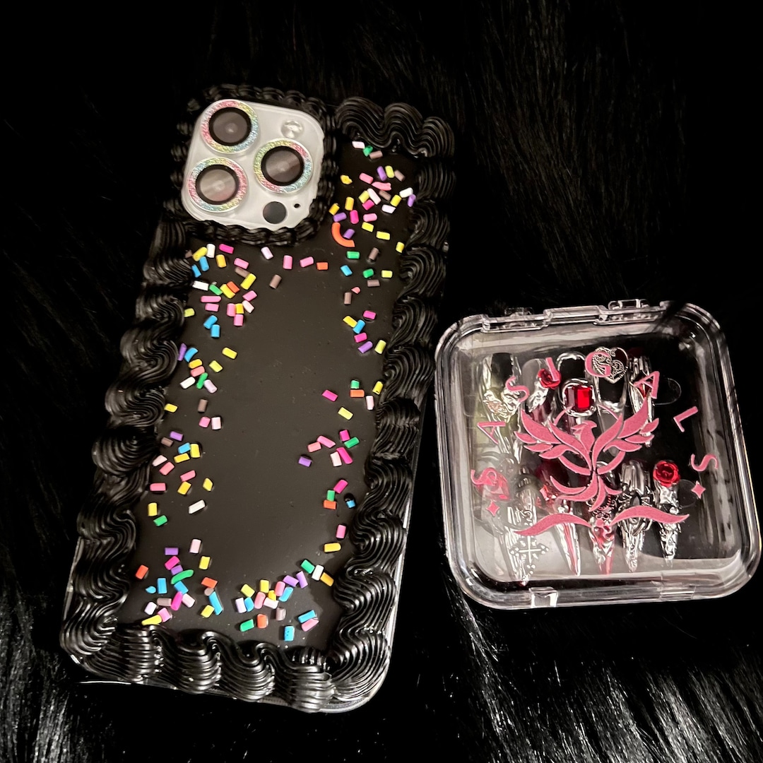 Rainbow Sprinkles Cream Fake Cake Decoden Phone Case - Etsy