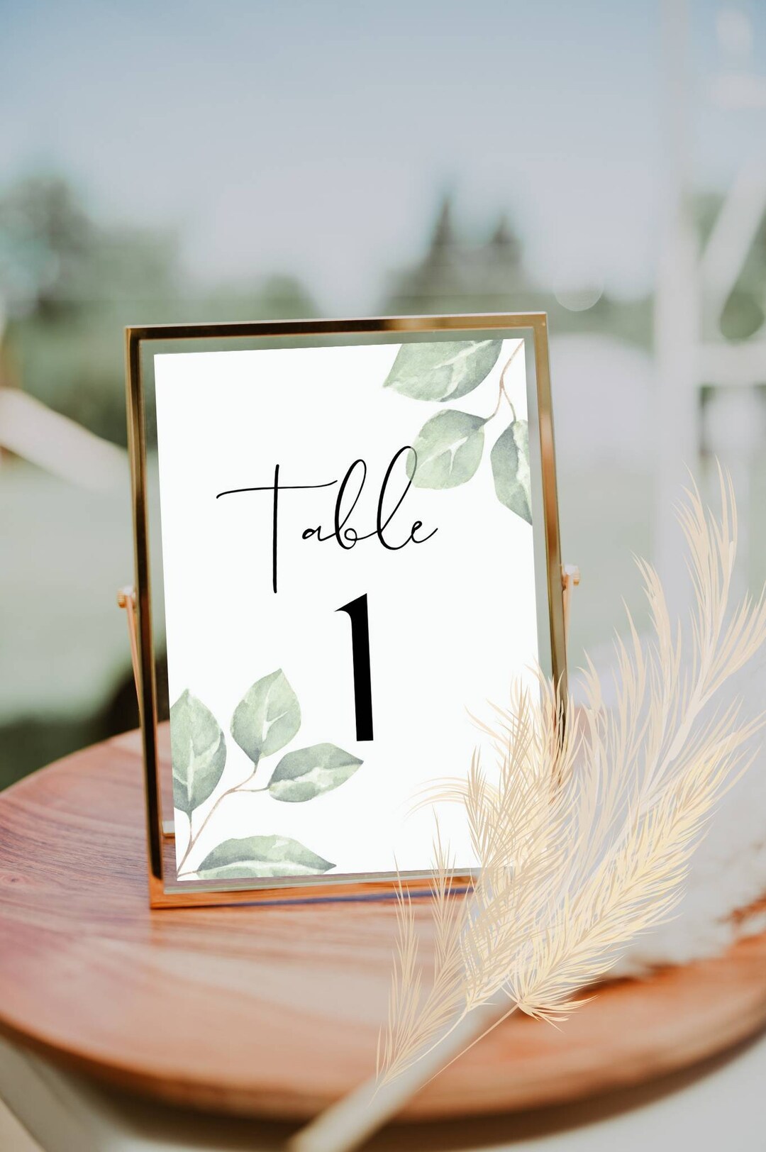 Photo Table Numbers Template, Table Numbers Printable, DIY Instant ...