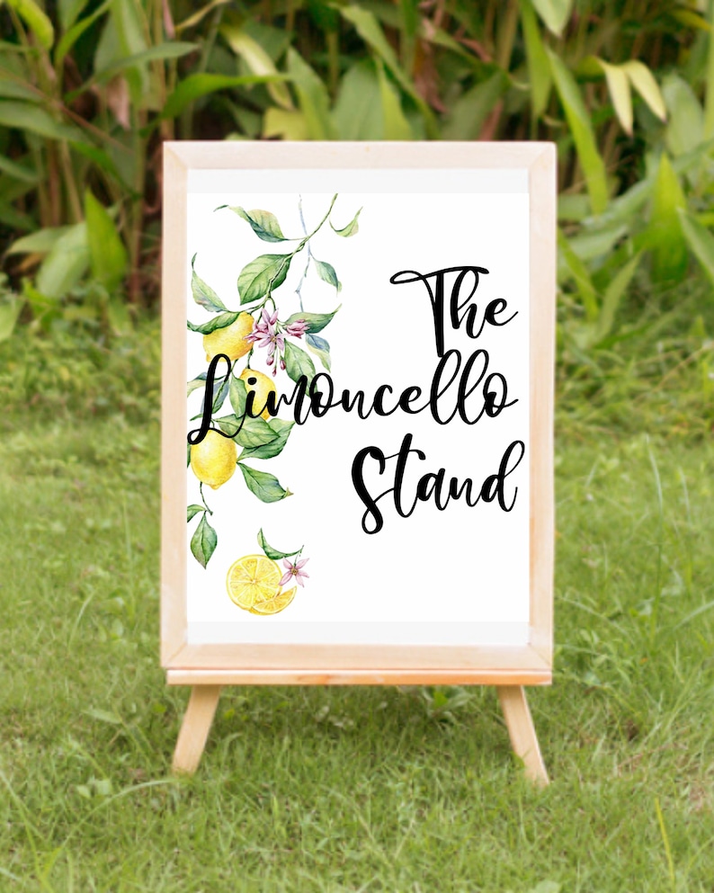 Limoncello Stand Sign / Digital Download / Bridal Shower Decor ...