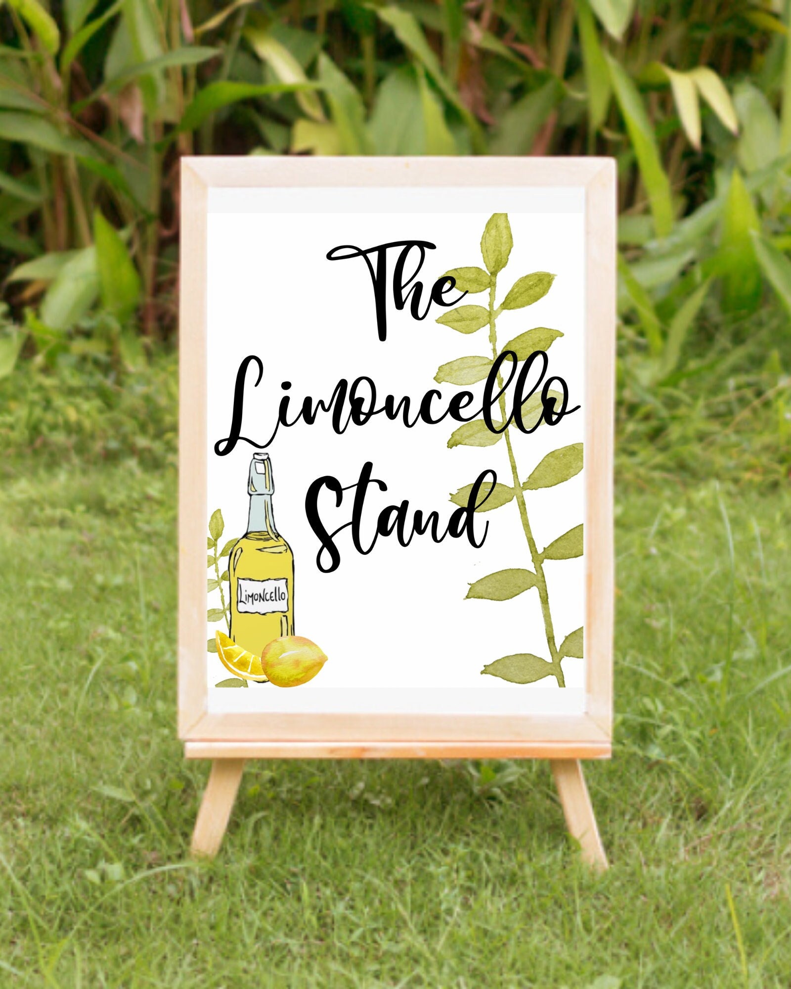 Limoncello Stand Sign / Digital Download / Bridal Shower Decor ...