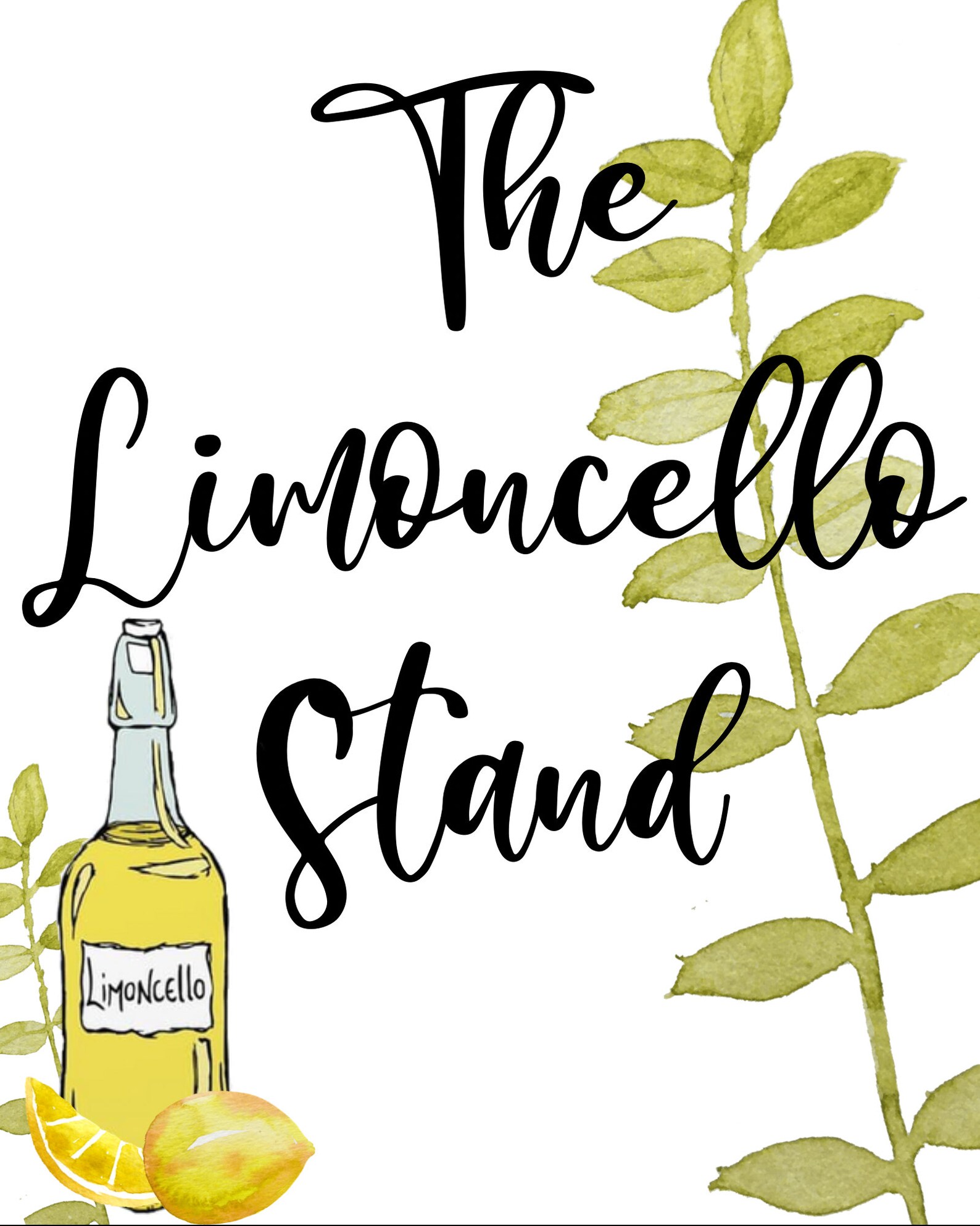 Limoncello Stand Sign / Digital Download / Bridal Shower Decor ...