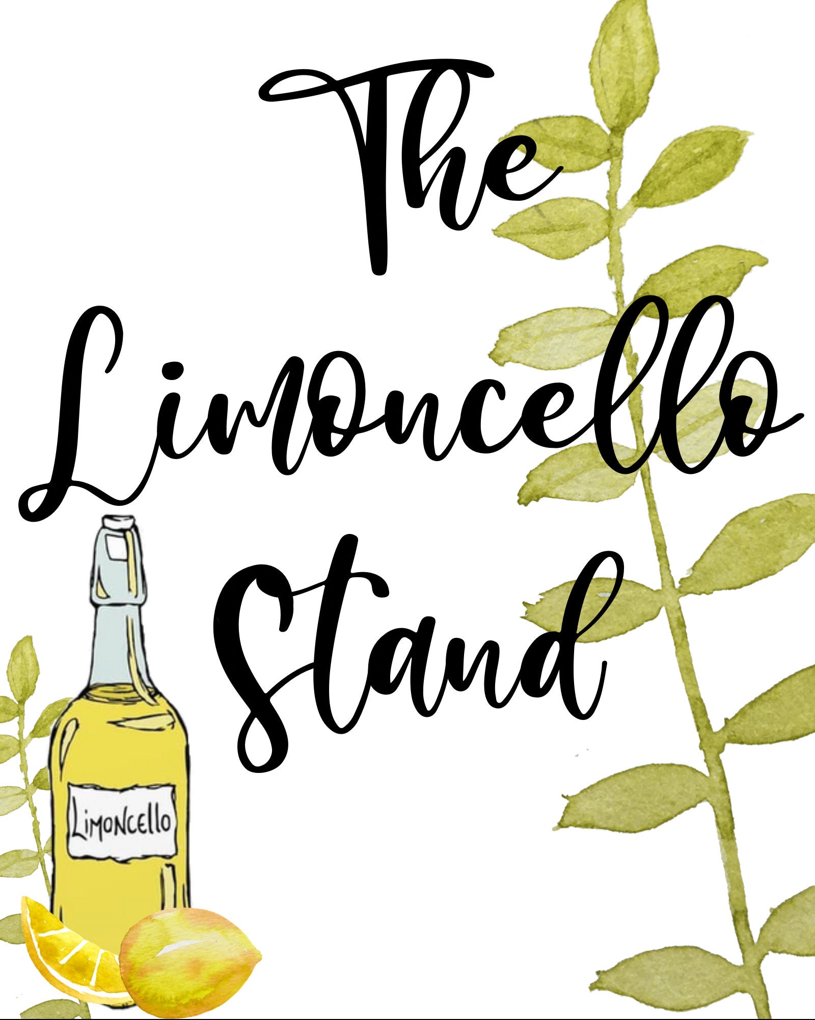 Limoncello Stand Sign / Digital Download / Bridal Shower Decor ...