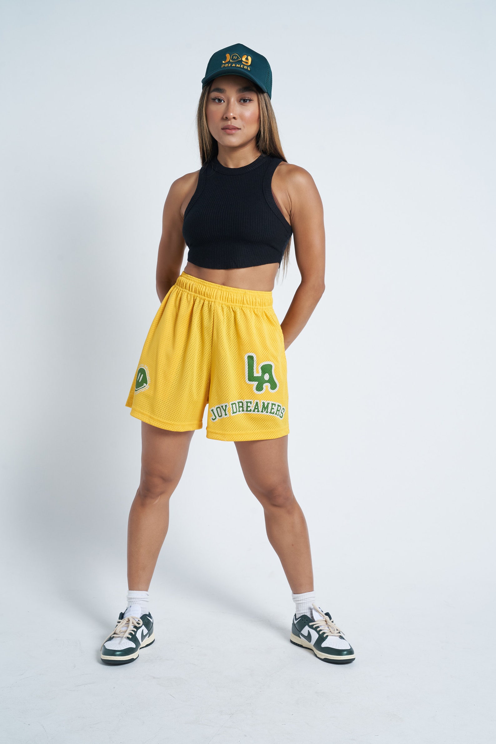 Joy Dreamer LA Yellow Mesh Shorts - Etsy