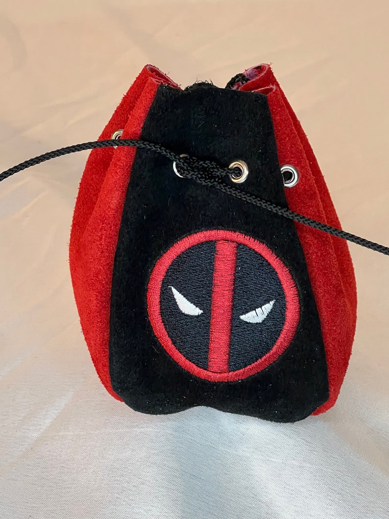 Deadpool Dice Bag Authentic Handmade Leather Poke Cosplay Accessory ...