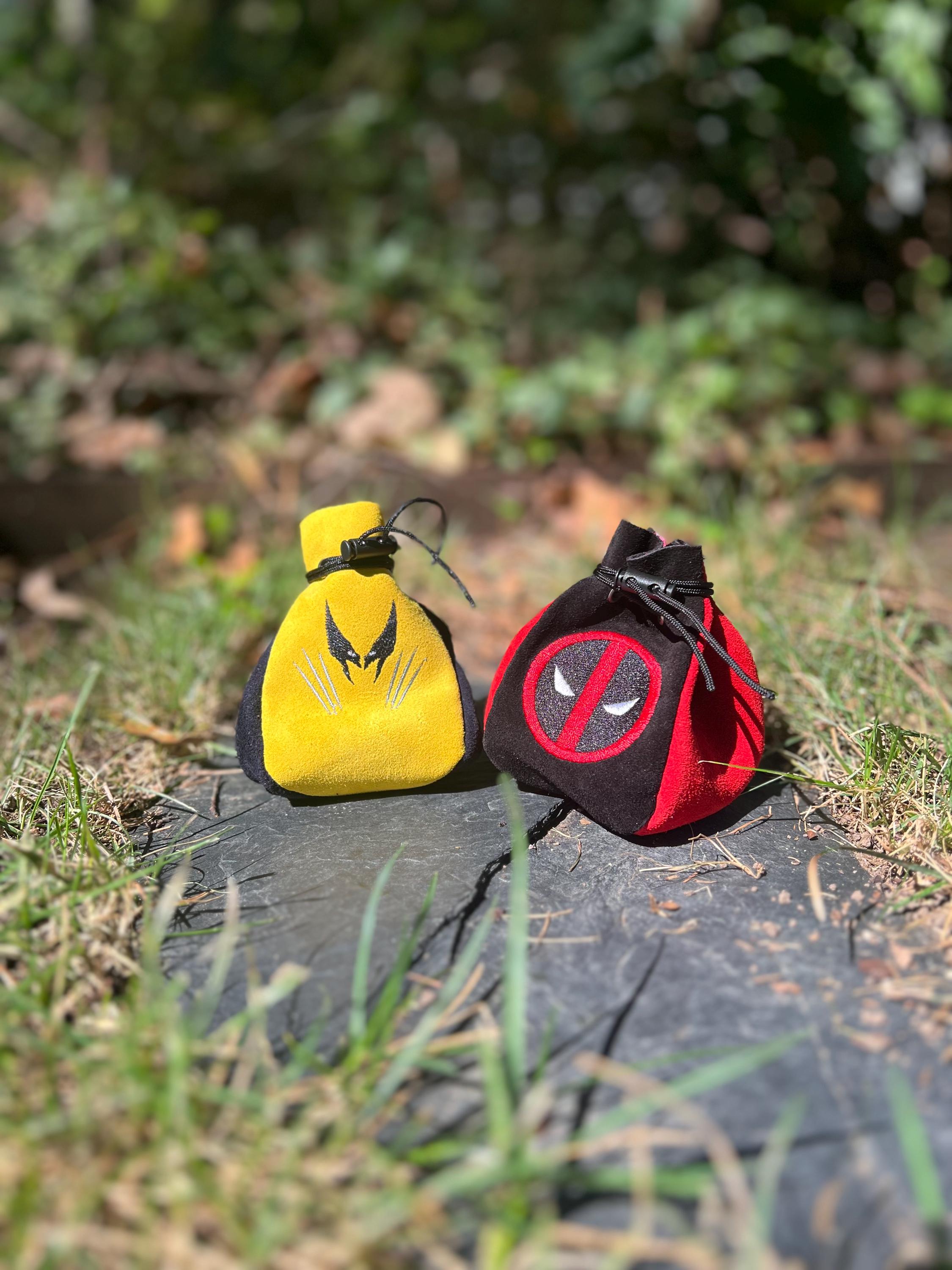 Deadpool Dice Bag Authentic Handmade Leather Poke Cosplay Accessory ...