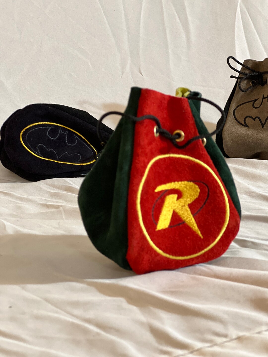 Robin DC Dice Bag Authentic Handmade Leather Poke Cosplay Accessory ...