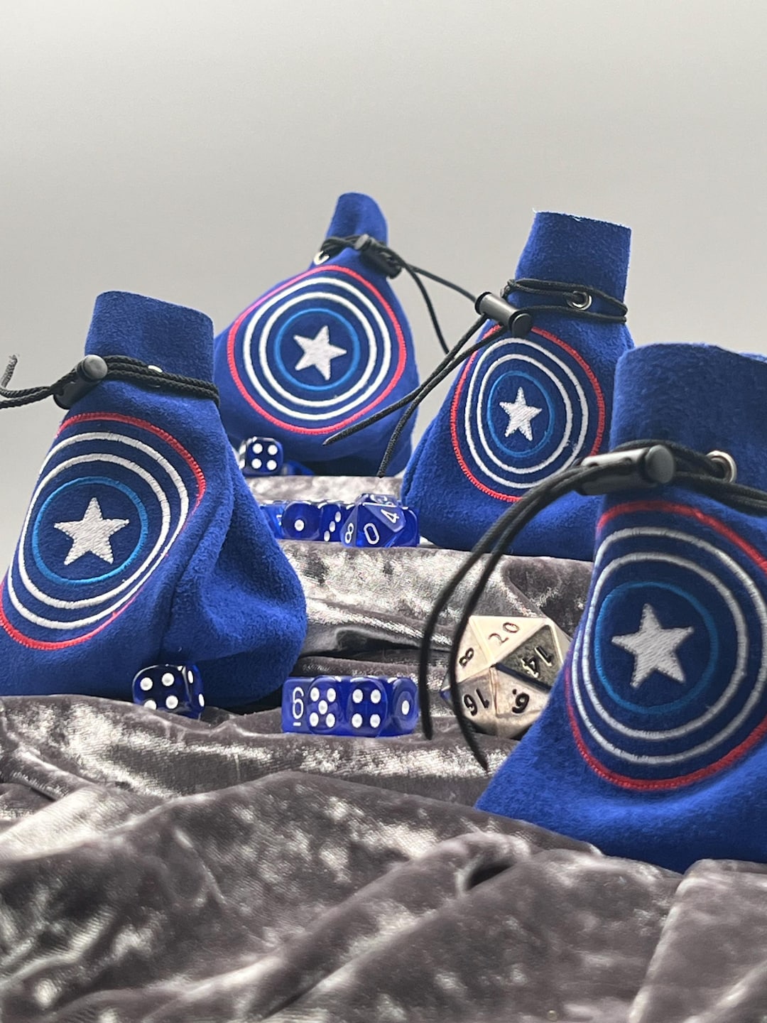 Captain America Dice Bag Authentic Handmade Leather Cosplay Accessory ...