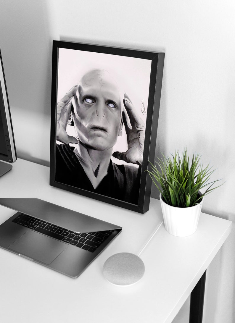 Impresión digital de Lord Voldemort en PDF y JPG / Dibujo hecho a mano imprimible en alta ...