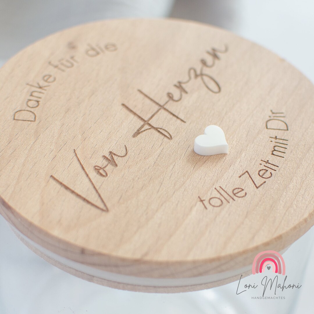 Farewell Gift, Storage Jar With Wooden Lid, Two Sizes to Choose From ...