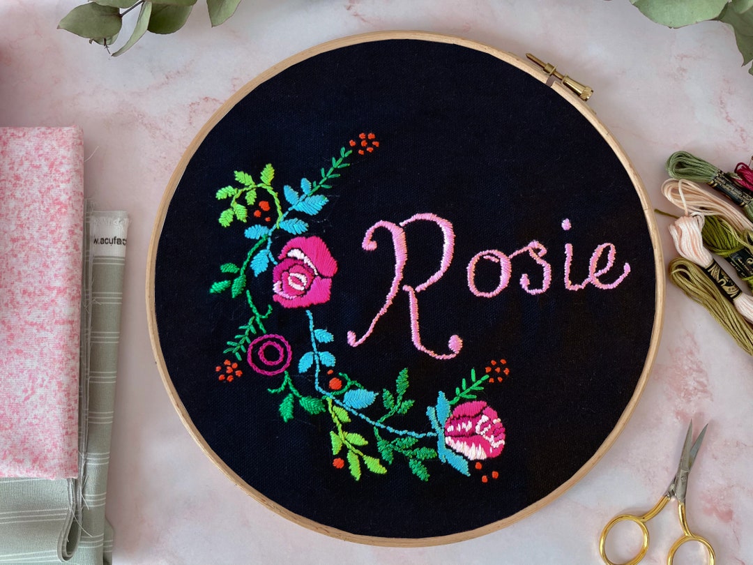 Rosie Name Embroidery Kit - Etsy