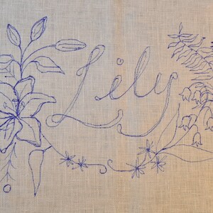 Lily Name Embroidery Kit - Etsy
