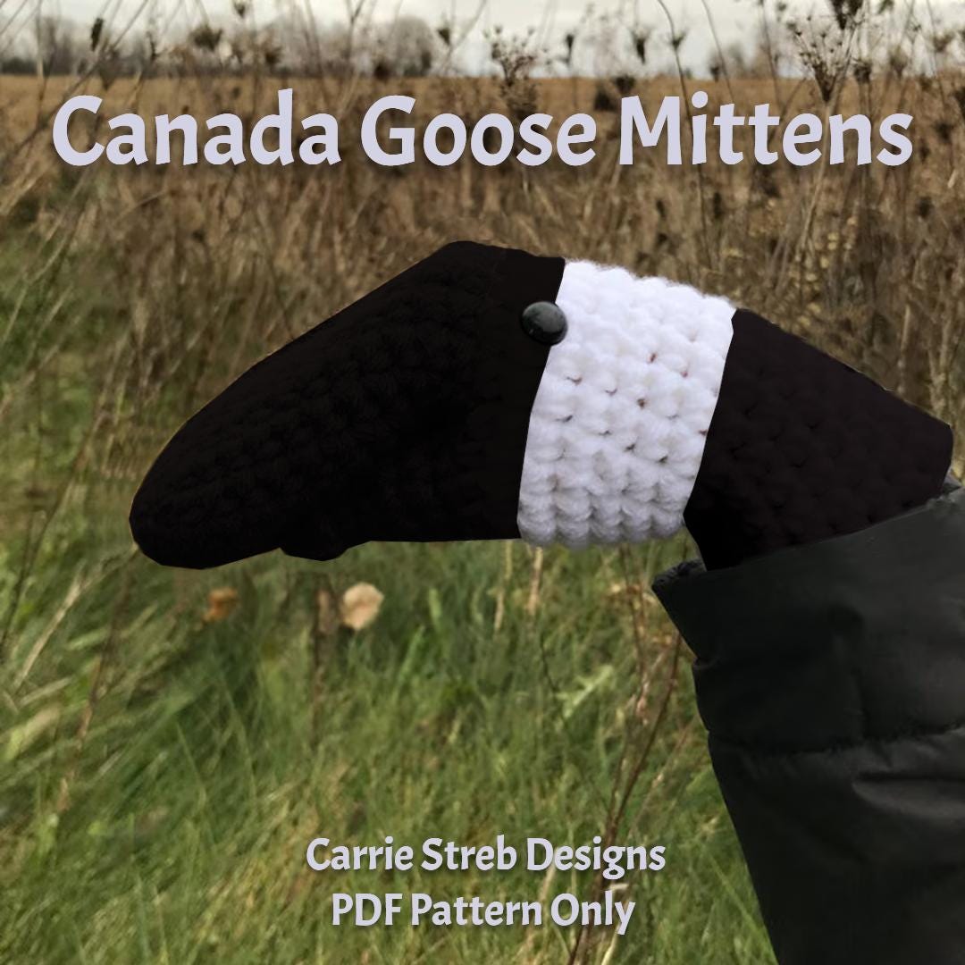 Canada Goose Mittens - Custom Size - Crochet Pattern Instant Download ...