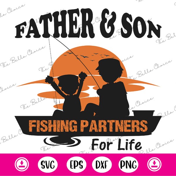 Father and Son Fishing Partners Svg - Etsy