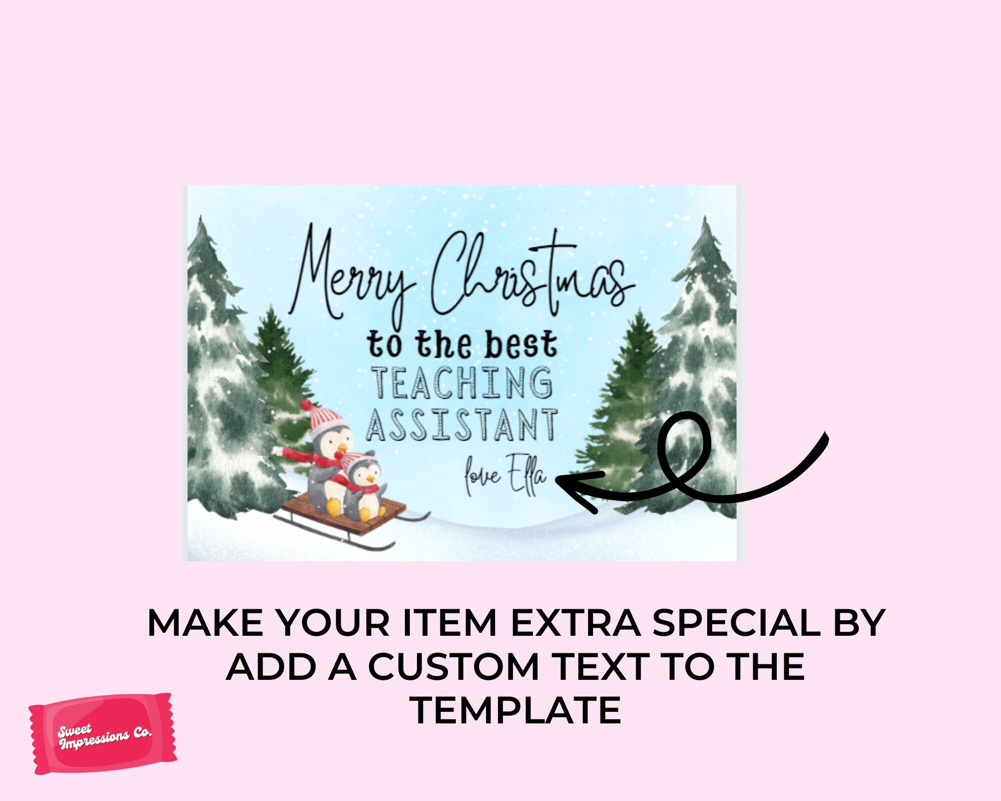 Christmas Teacher Chocolate Wrapper Printable 110g Chocolate Wrapper ...