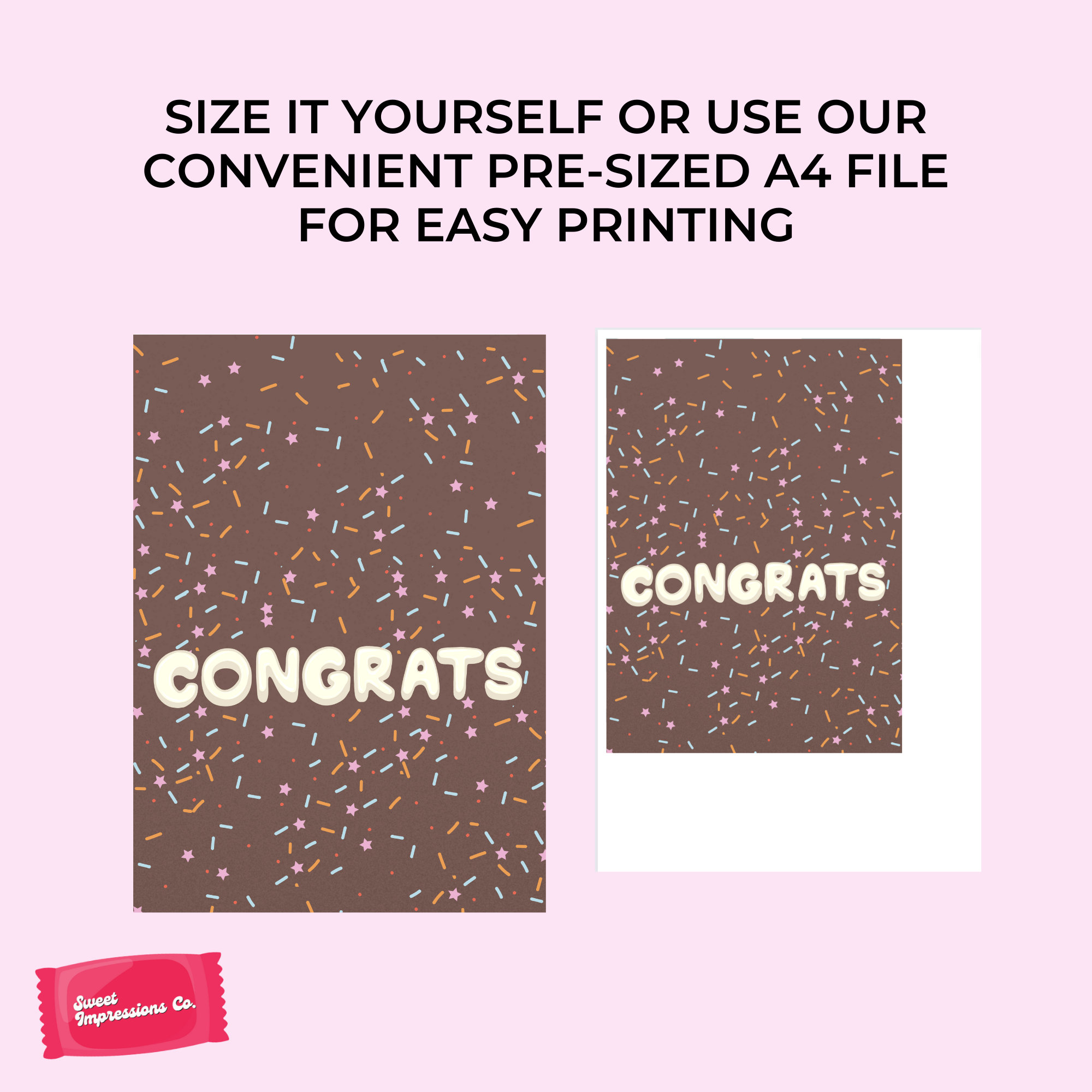 Congrats Chocolate Slab Printable 110g Chocolate Wrapper Template ...