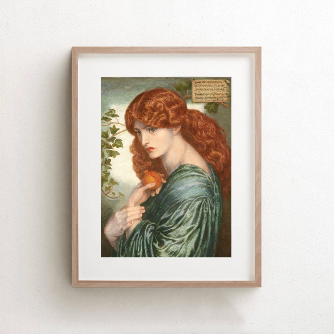 Emerald Green Wall Art, 19th Century Painting, Proserpine 1882, Artist ...